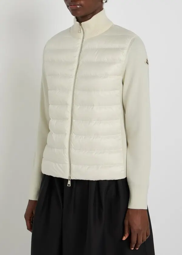 Moncler Padded Wool And Nylon Jacket