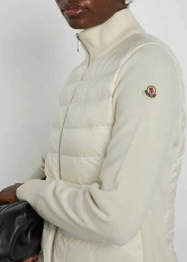 Moncler Padded Wool And Nylon Jacket