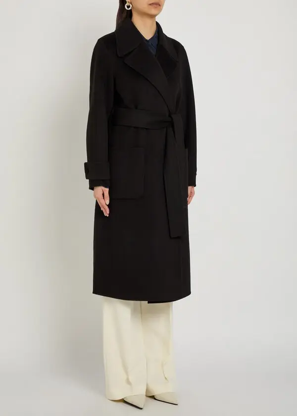 JOSEPH Arlina Wool And Cashmere-blend Coat - Black