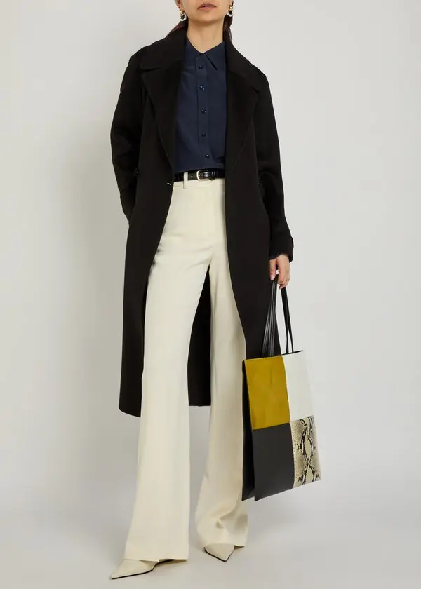 JOSEPH Arlina Wool And Cashmere-blend Coat - Black