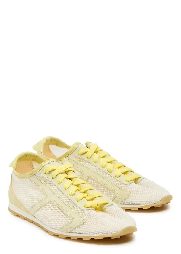 Jacquemus Les Tennis Panelled Mesh Sneakers - Yellow