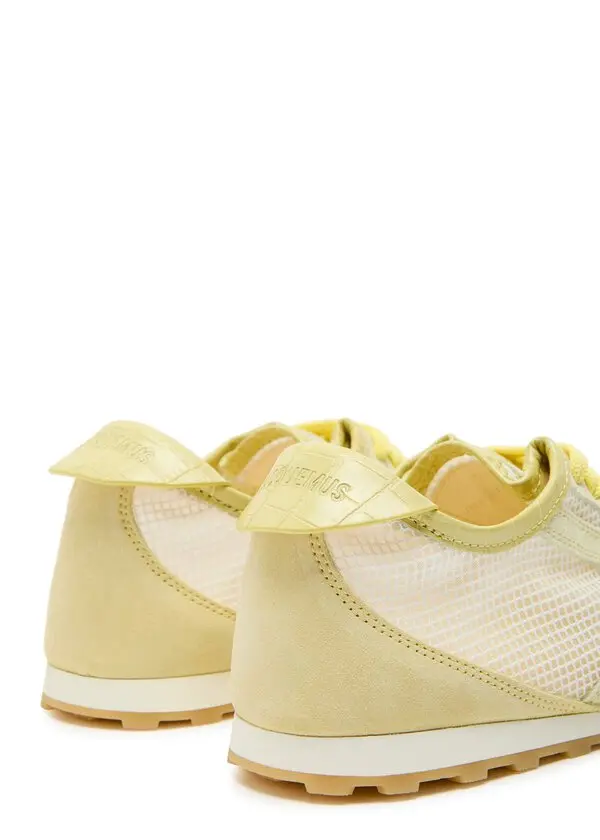 Jacquemus Les Tennis Panelled Mesh Sneakers - Yellow