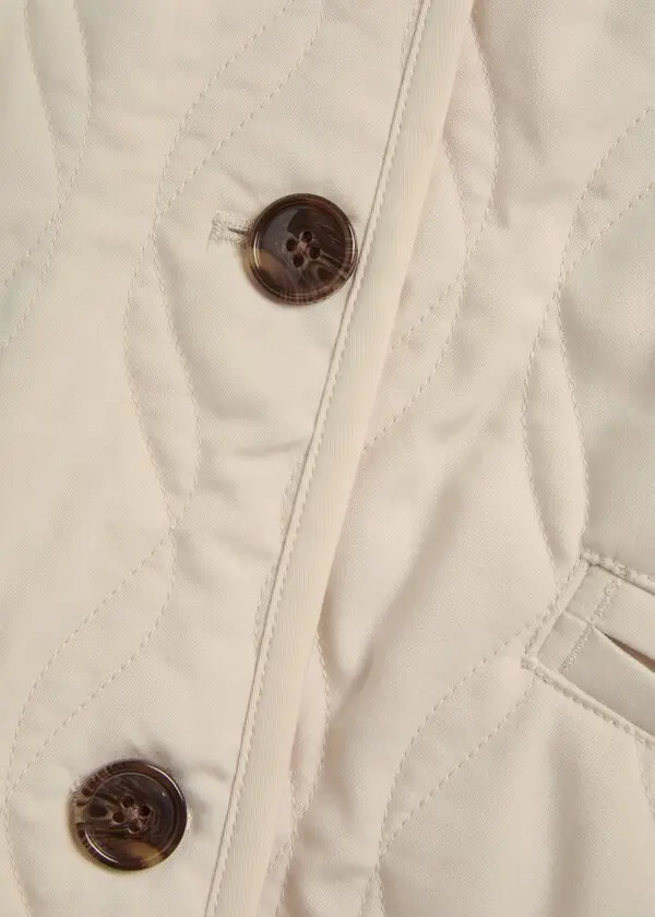 Varley Saba Quilted Woven Jacket - Cream