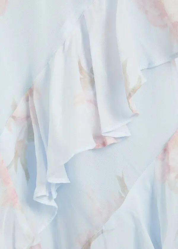 LoveShackFancy Rialto Floral-print Ruffled Chiffon Maxi Dress