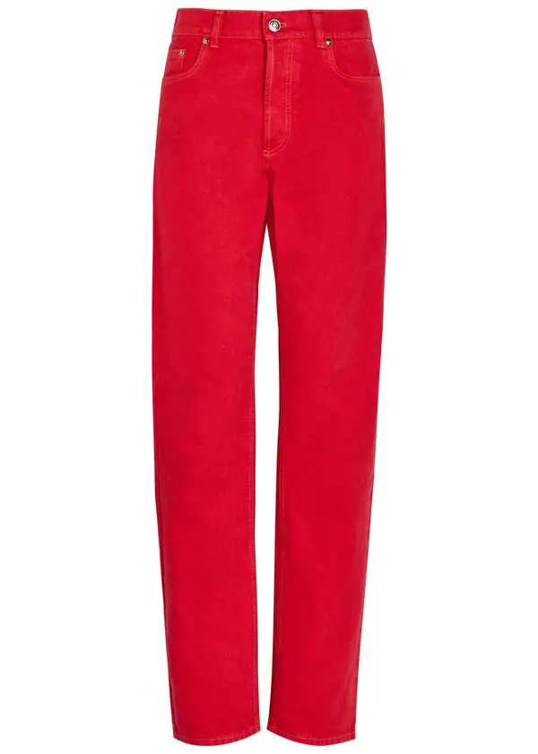 Versace Straight-leg Denim Jeans - Red