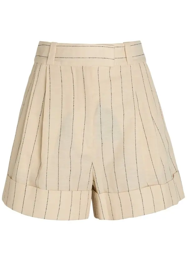 Rag & Bone Neila Pinstriped Woven Shorts - White