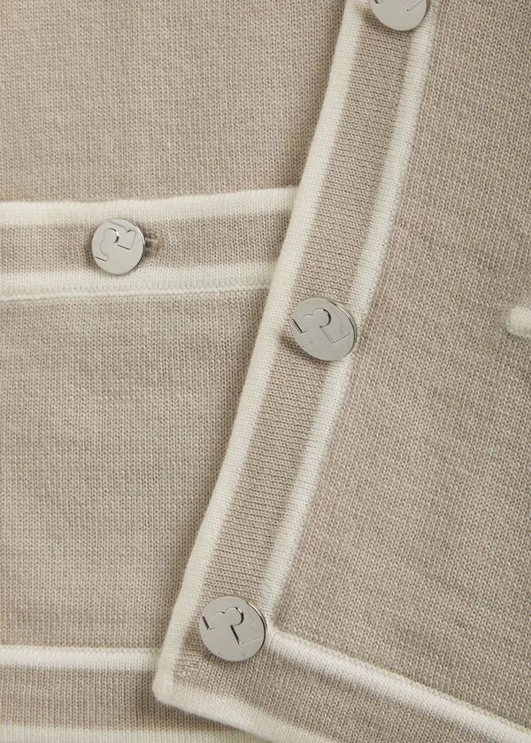 Tory Burch Kendra Wool Cardigan - Grey