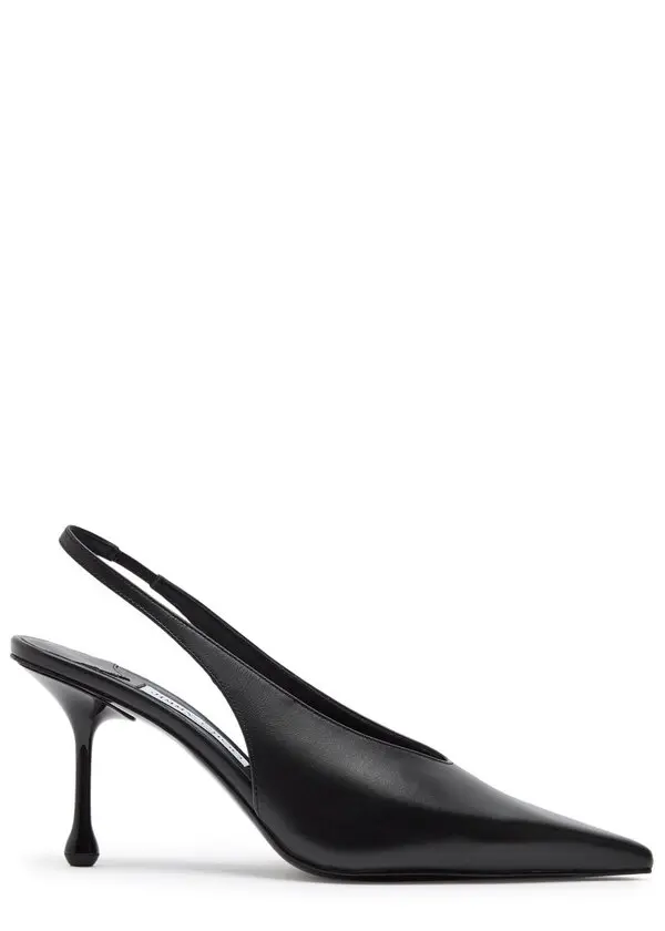 JIMMY CHOO Isa 80 Leather Slingback Pumps - Black