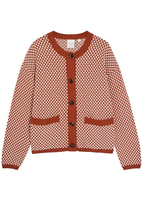 Varley Elmwick Patterned Cotton-knit Cardigan