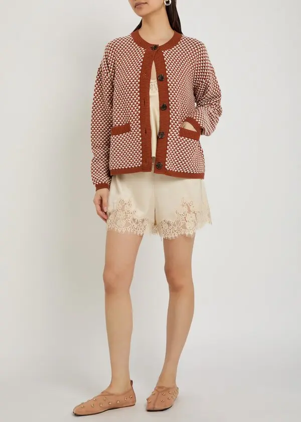 Varley Elmwick Patterned Cotton-knit Cardigan