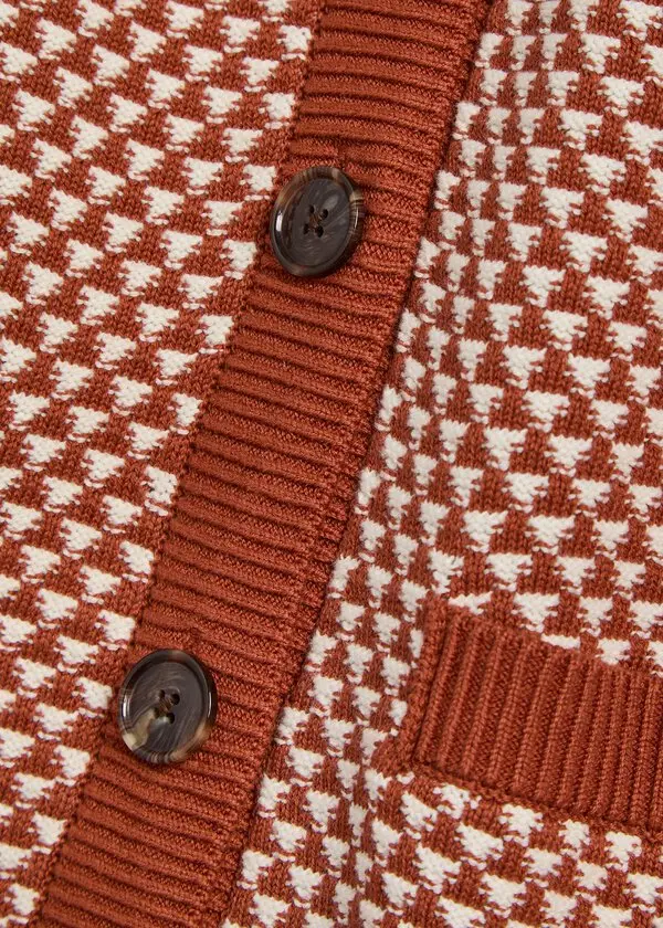 Varley Elmwick Patterned Cotton-knit Cardigan