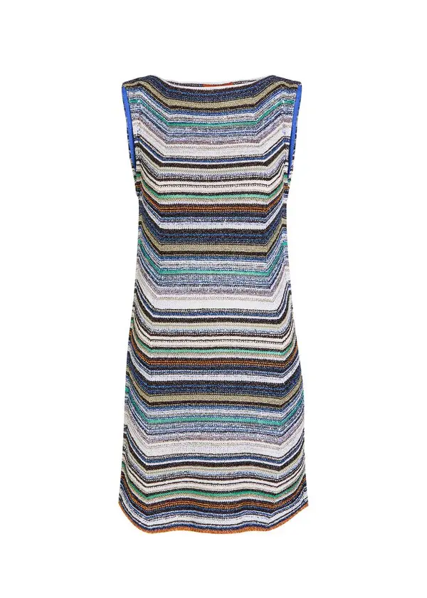 Missoni Striped Metallic-knit Mini Dress