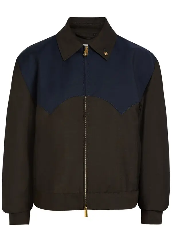 Versace Panelled Wool And Mohair-blend Jacket