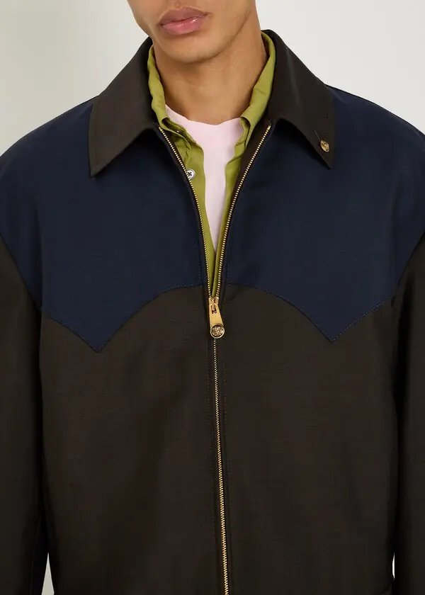 Versace Panelled Wool And Mohair-blend Jacket