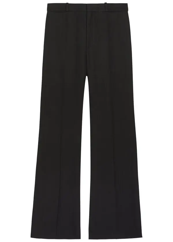 Chloé Cotton Flared-leg Trousers - Black