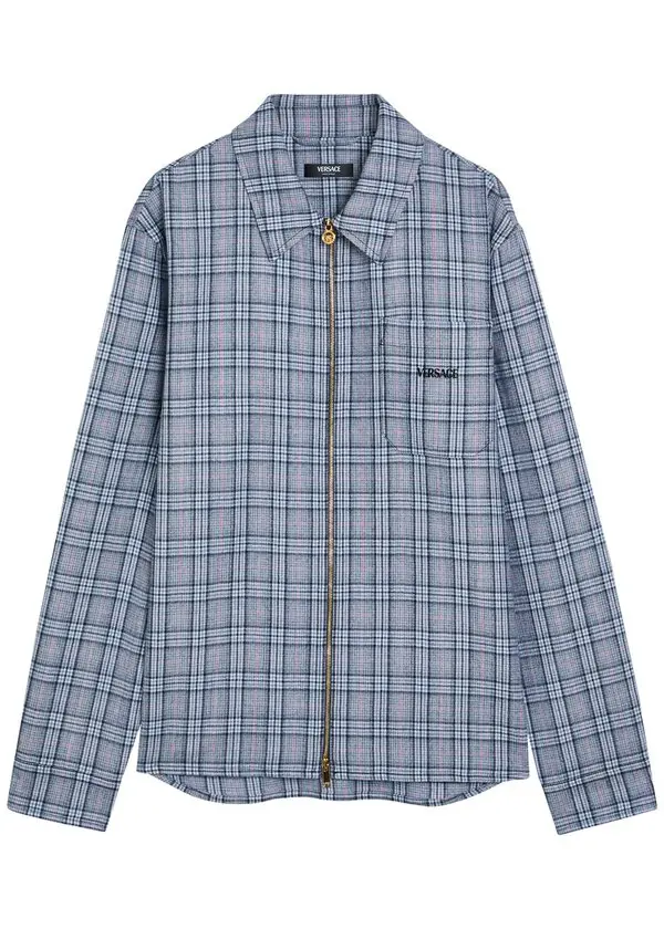 Versace Checked Wool Shirt
