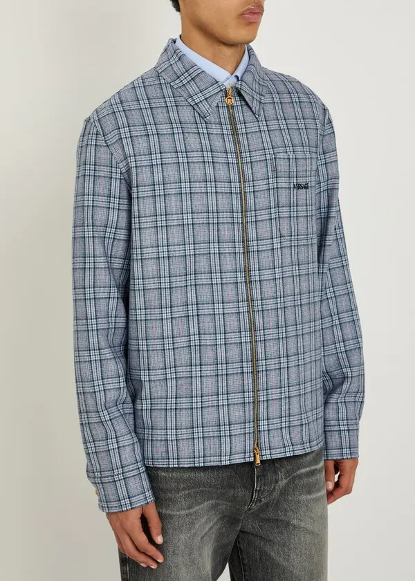 Versace Checked Wool Shirt