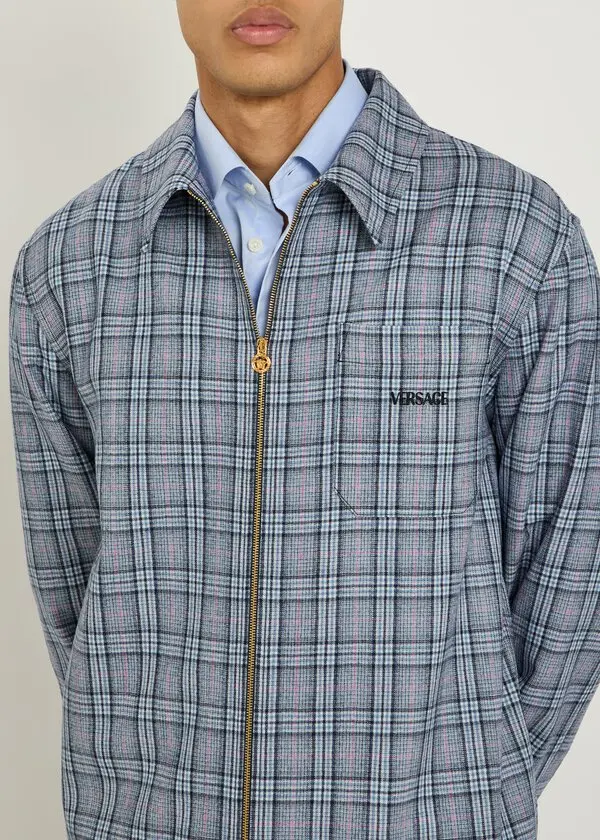 Versace Checked Wool Shirt