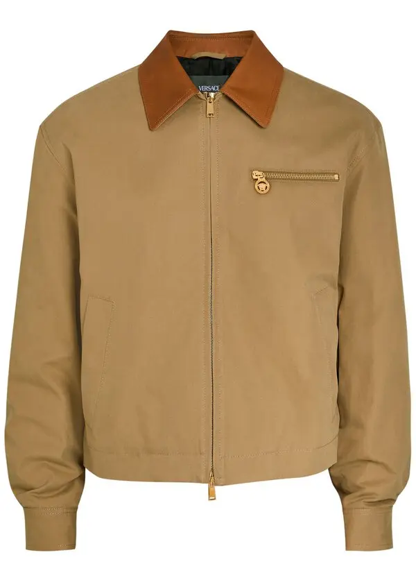 Versace Quilted Canvas Jacket - Beige