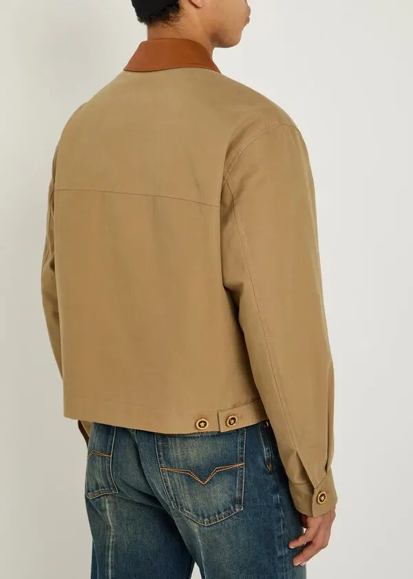 Versace Quilted Canvas Jacket - Beige