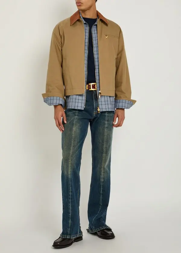 Versace Quilted Canvas Jacket - Beige