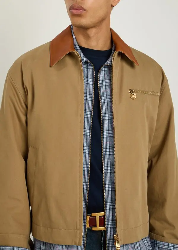Versace Quilted Canvas Jacket - Beige