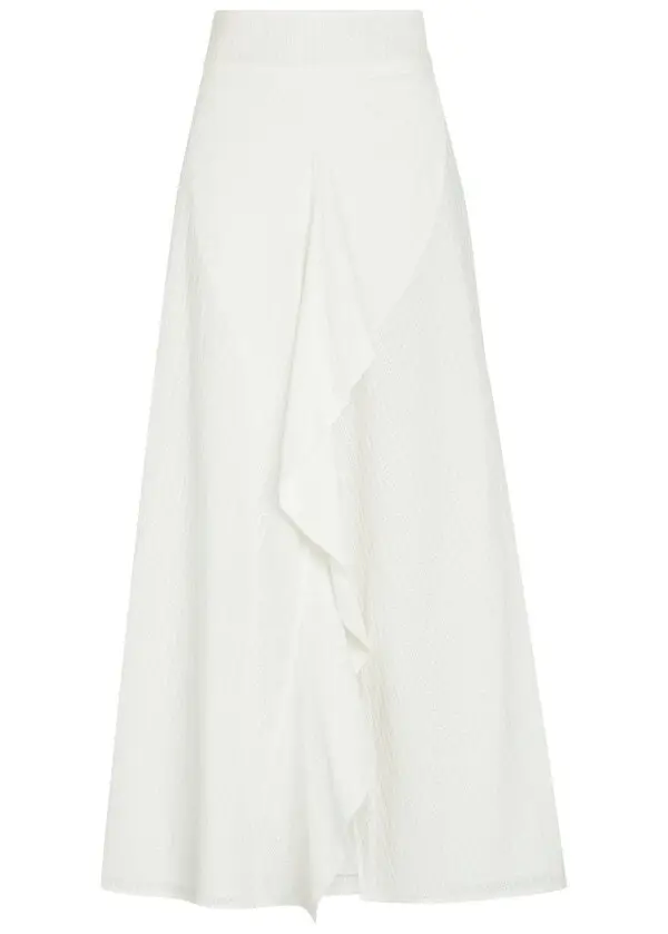 SKIIM Embroidered Split Midi Skirt