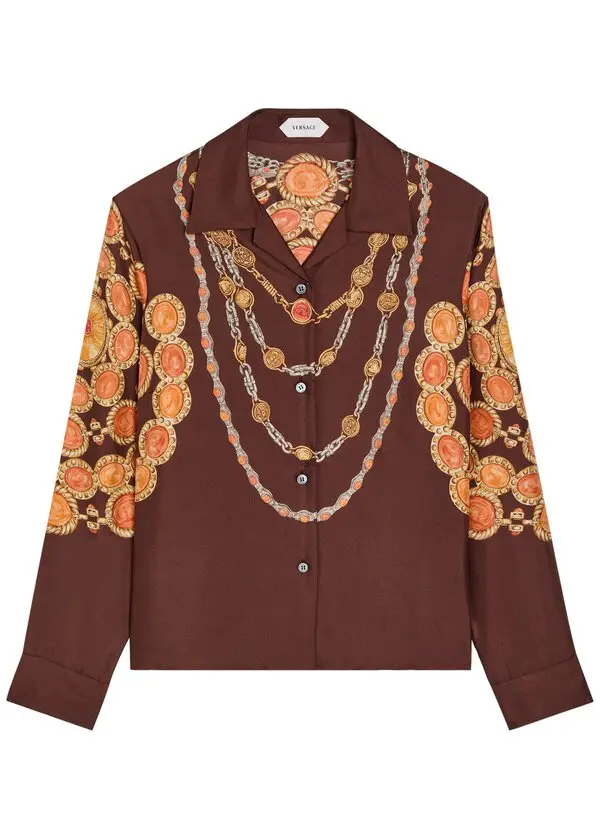 Versace Printed Silk Shirt
