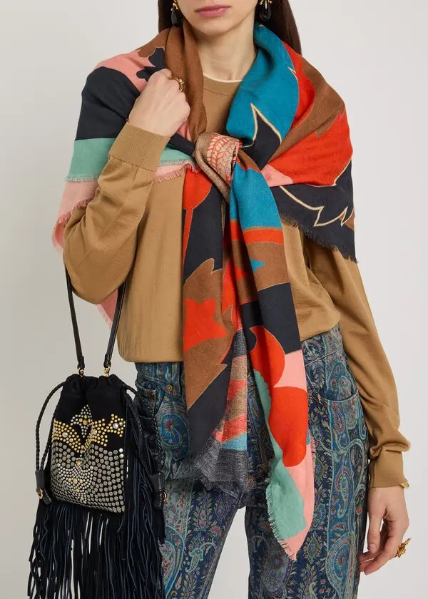 Etro Printed Cotton-blend Scarf