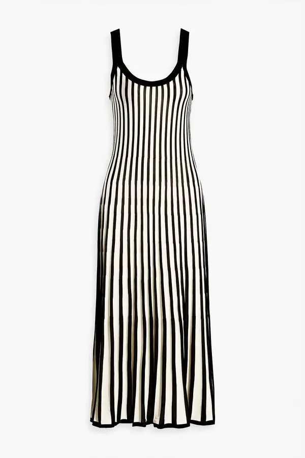 Zimmermann Striped Cotton-blend Midi Dress