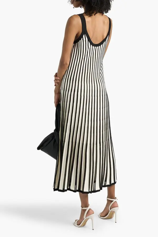Zimmermann Striped Cotton-blend Midi Dress