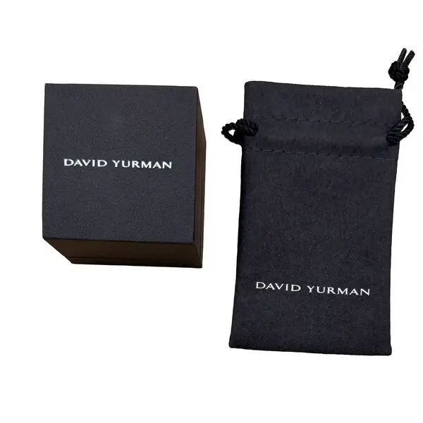 David Yurman 18k White Gold & Forged Carbon Ring