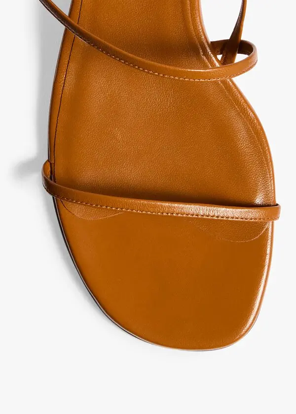 Khaite Loop Kitten Heel Sandal - Cuoio