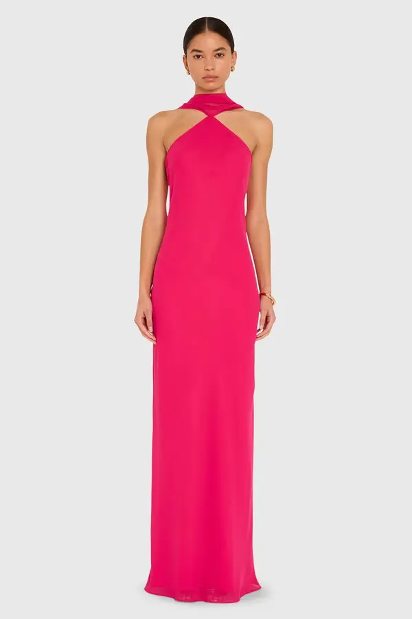 Amanda Uprichard Ashton Maxi Dress - Cerise