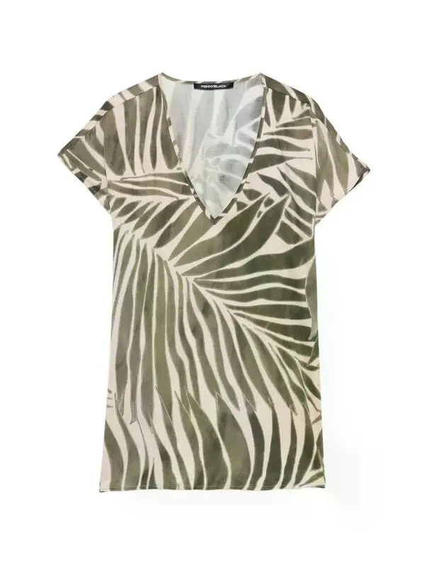 PENNYBLACK Printed V-neck Top
