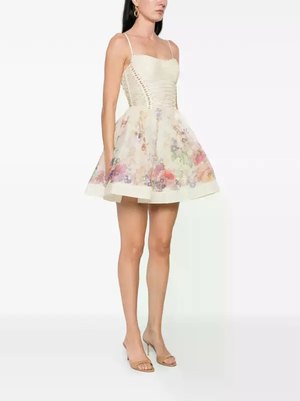 Zimmermann Floral Corset Mini Dress
