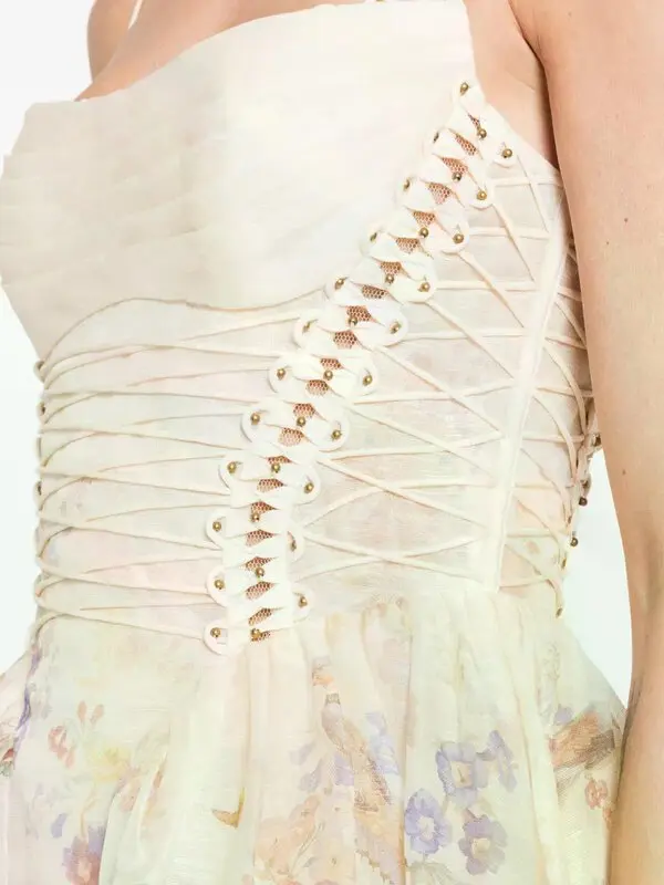 Zimmermann Floral Corset Mini Dress