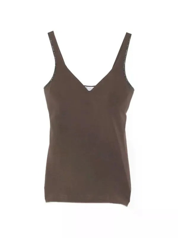 Brunello Cucinelli V-neck Strap Top