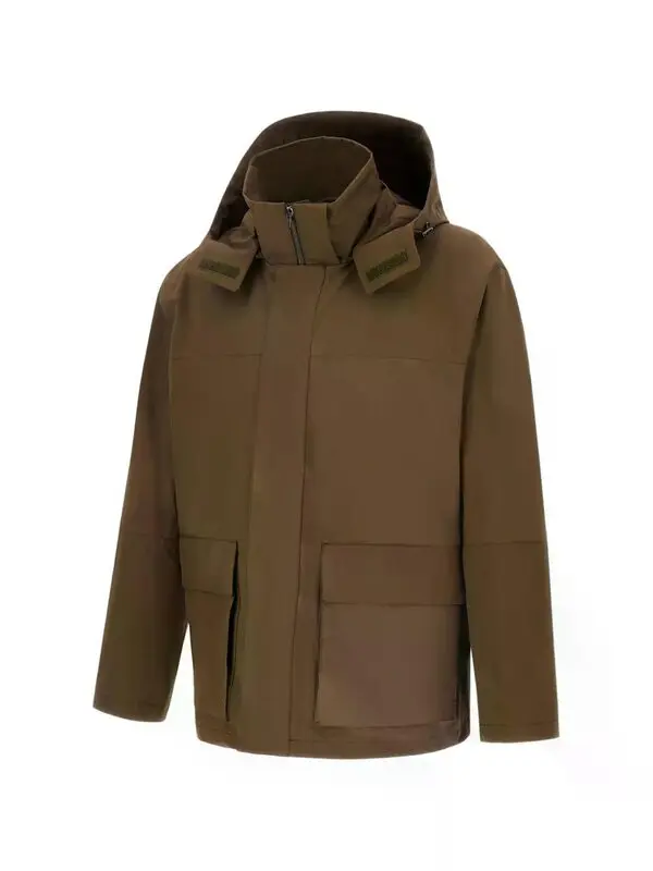 Herno Flap-pocket Hooded Jacket - Brown