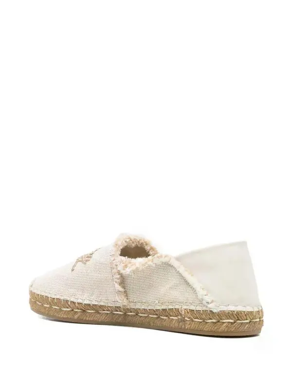 JIMMY CHOO Embroidered Espadrilles - Neutrals