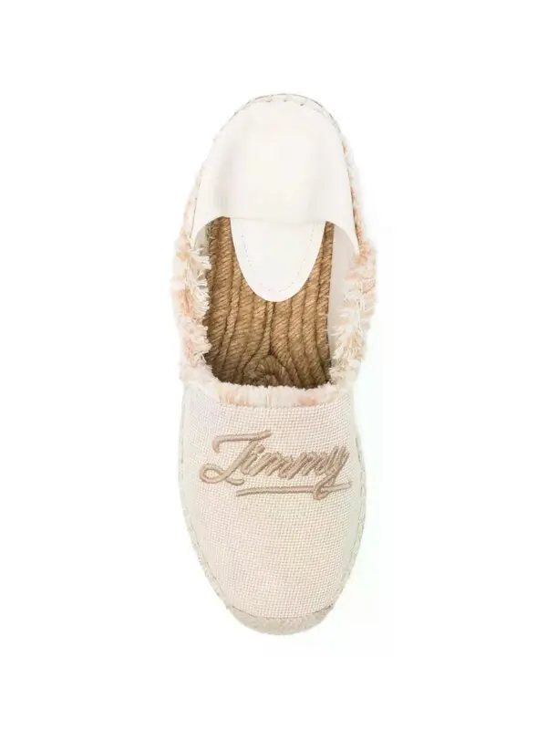 JIMMY CHOO Embroidered Espadrilles - Neutrals