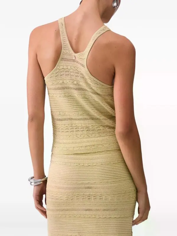 Liu Jo Knit Openwork Top - Yellow