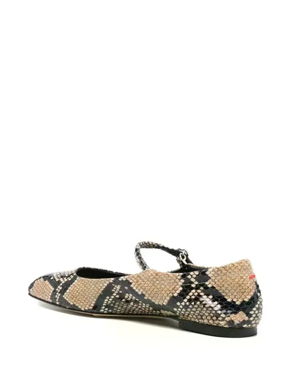 AeydĒ Uma Snake-print Ballet Flats