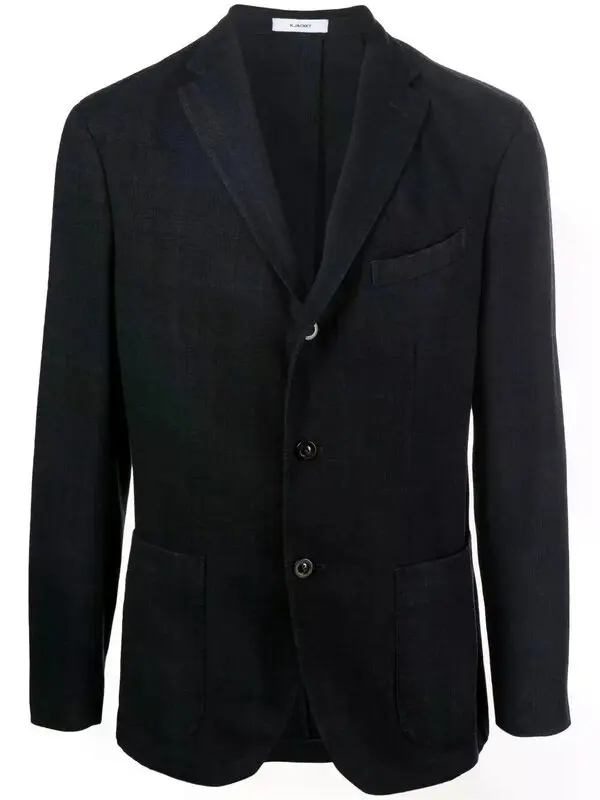 Boglioli Single-breasted Wool Blazer - Blue