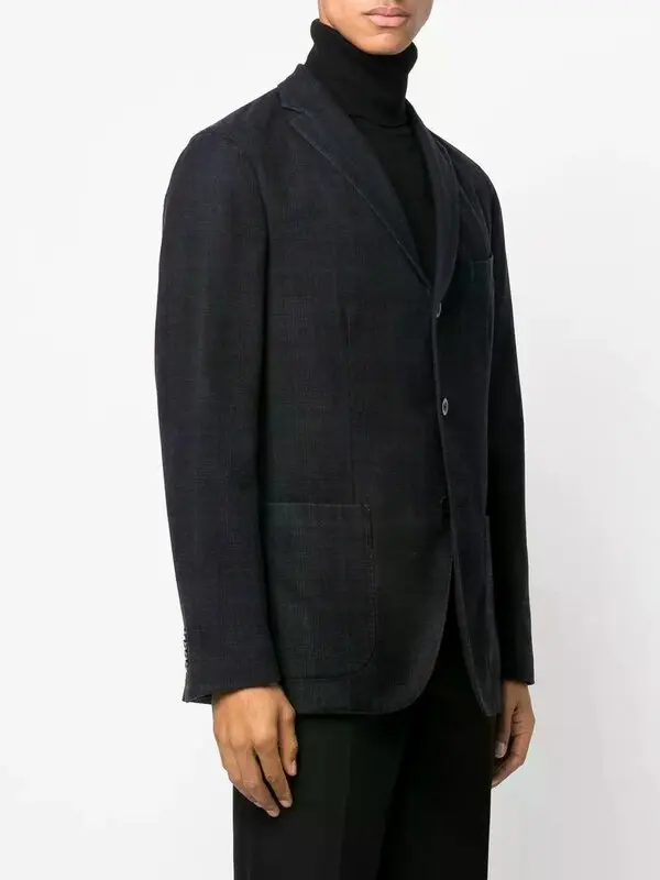 Boglioli Single-breasted Wool Blazer - Blue