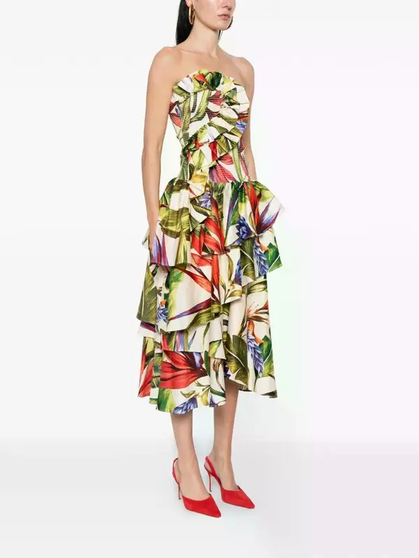 Farm Rio Off-shoulder Midi Dress