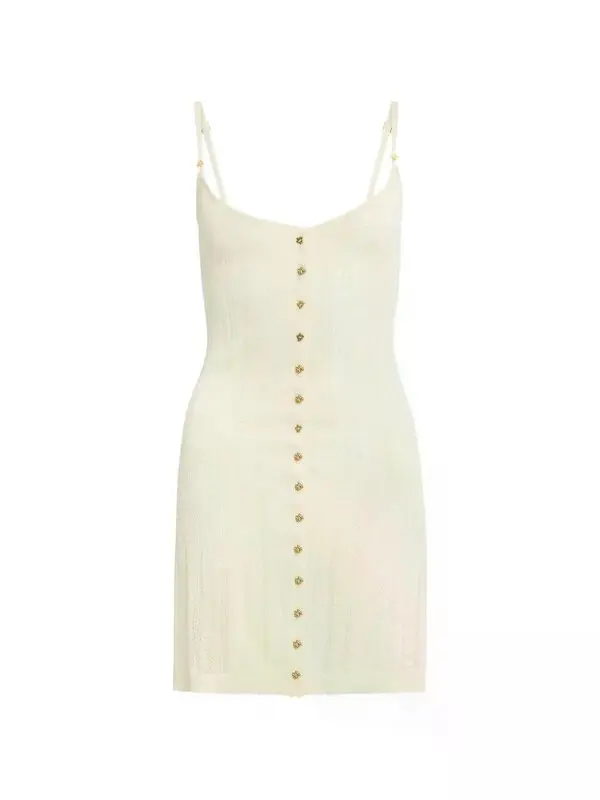 DONDE ESTEBAN Button Mini Dress - Neutrals