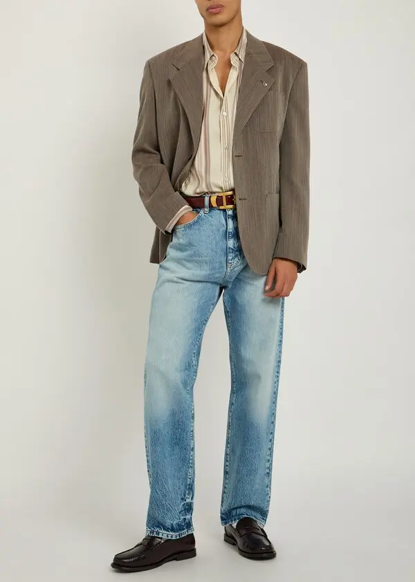 Versace Herringbone Wool Blazer