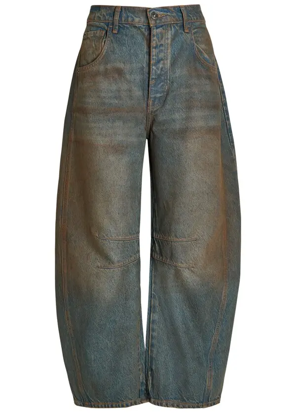 Free People Good Luck Barrel-leg Jeans