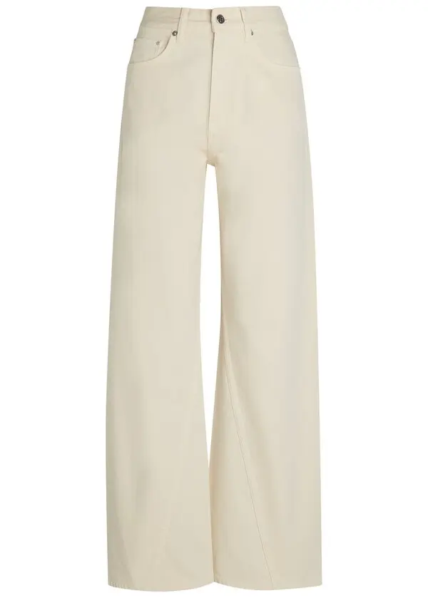 ANINE BING Brie Wide-leg Jeans - Cream